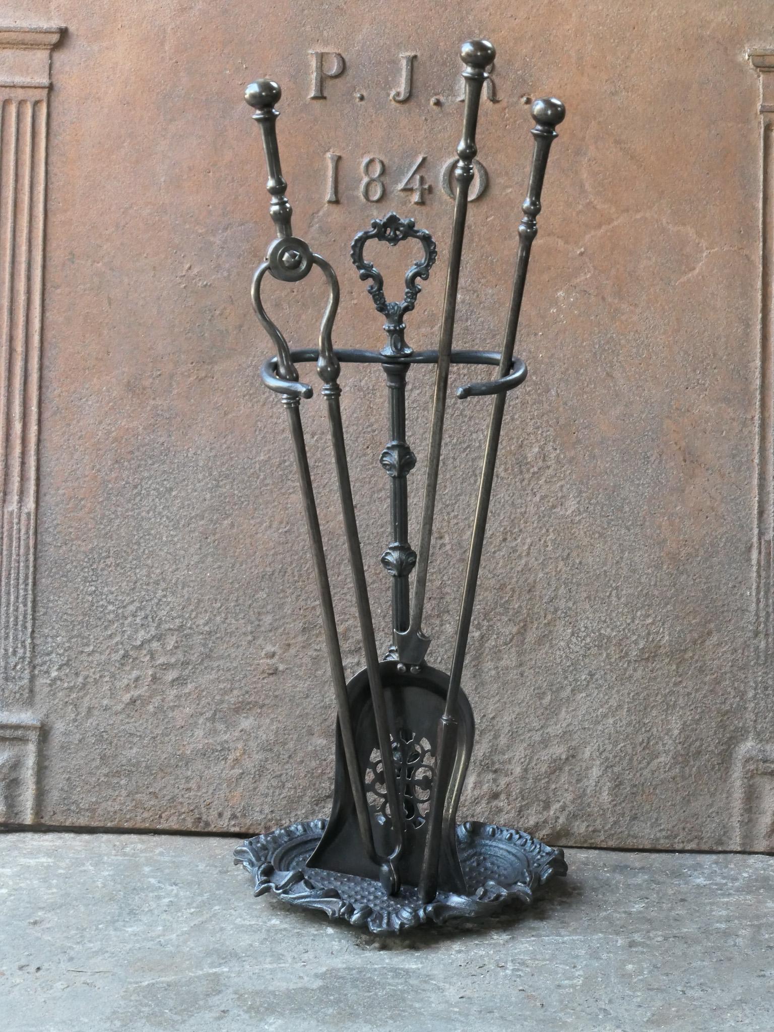 19th Century English Victorian Fireplace Tools or Companion Set For ...