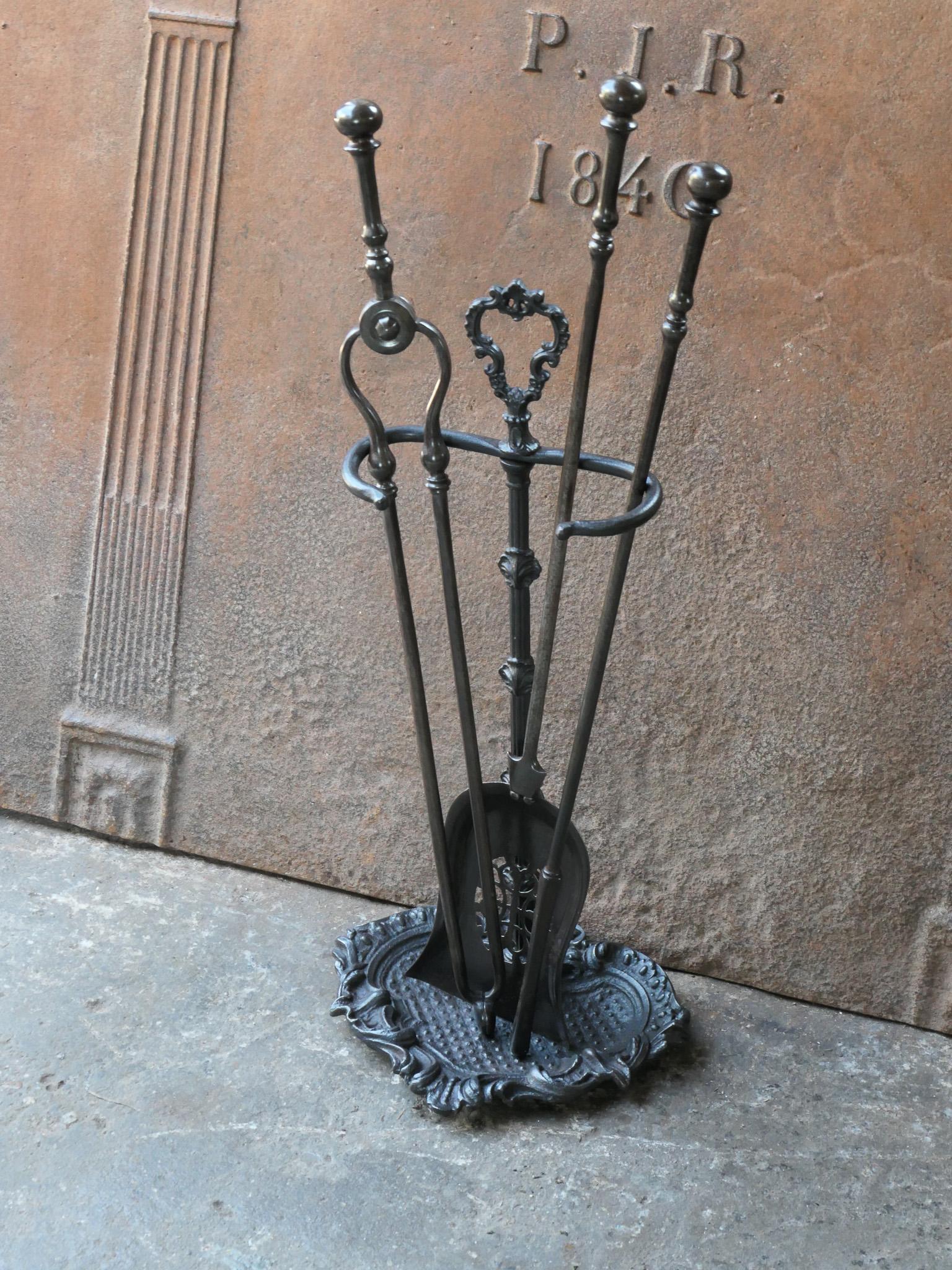 19th Century English Victorian Fireplace Tools or Companion Set For ...