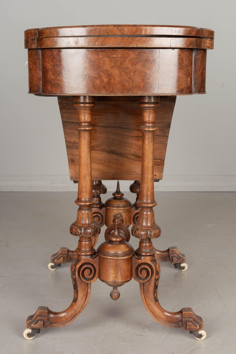 19th Century English Victorian Folding Game Table For Sale at 1stDibs