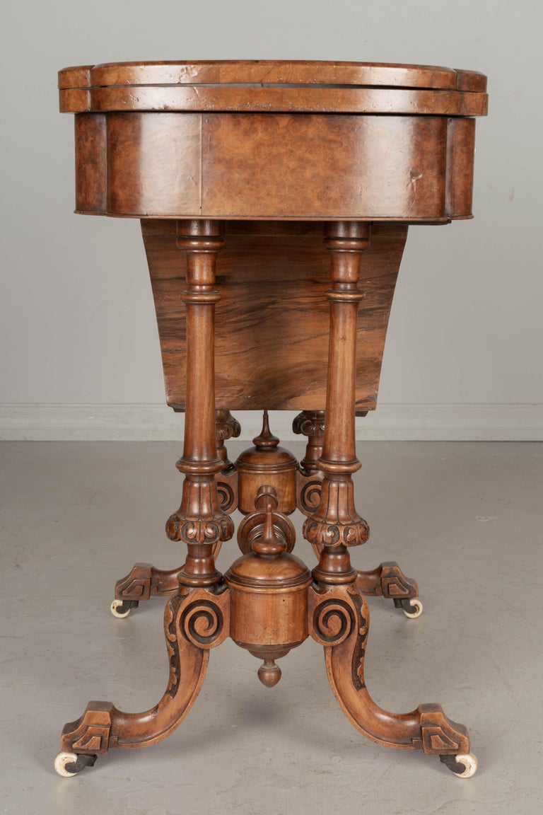 19th Century English Victorian Folding Game Table For Sale at 1stDibs