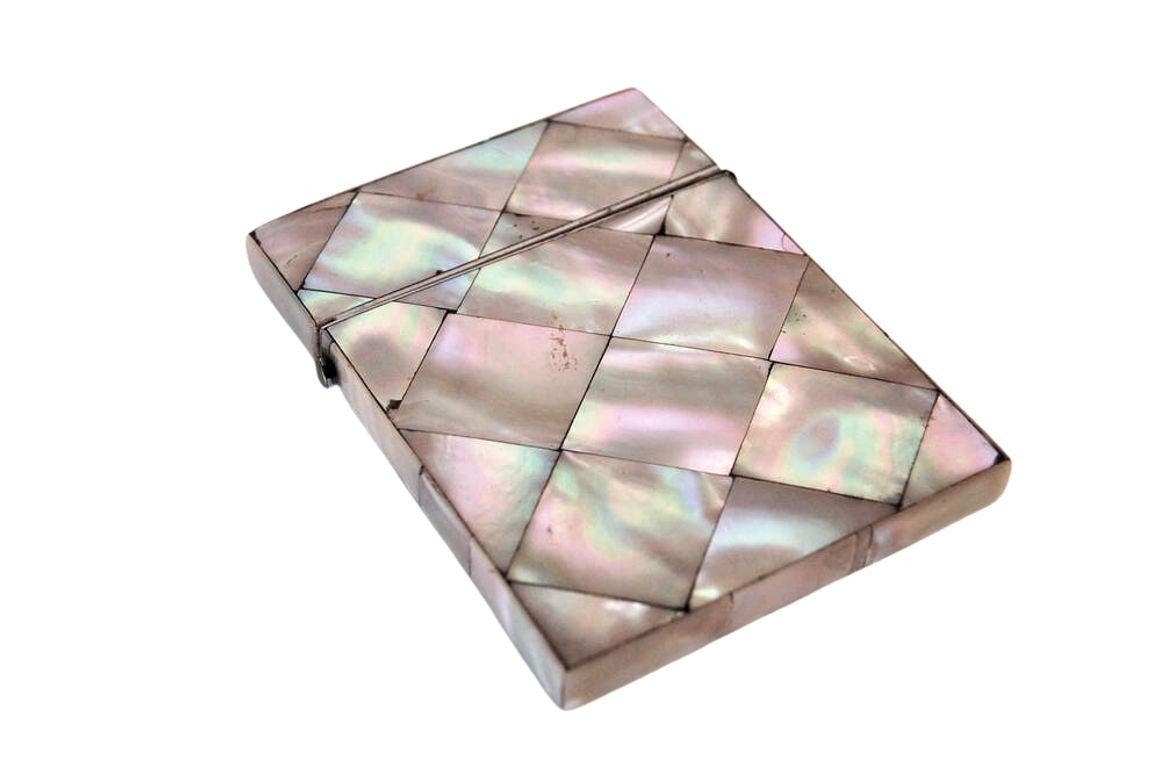 19th Century English Victorian Mother of Pearl Business Calling Card ...