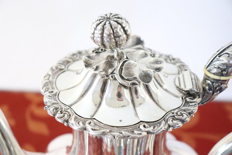 19th Century English Victorian Newcastle Silver Teapot, circa 1838 For ...