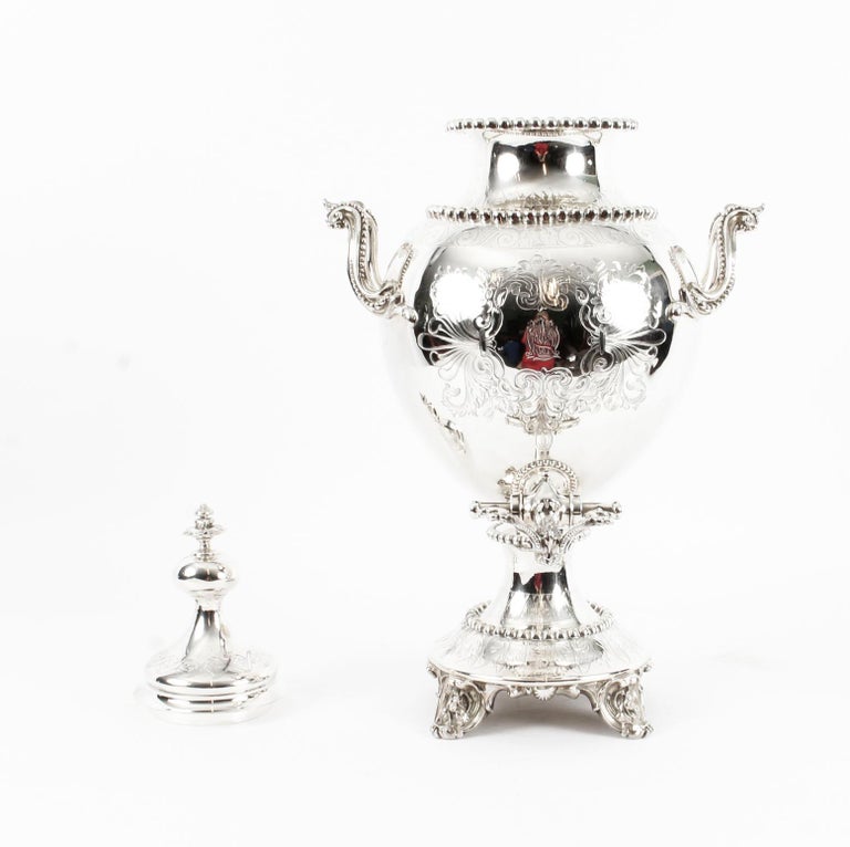 19th Century English Victorian Silver Plated Samovar at 1stDibs