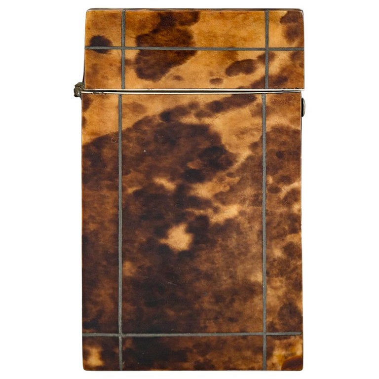19th Century English Victorian Tortoise Shell Card Case at 1stDibs