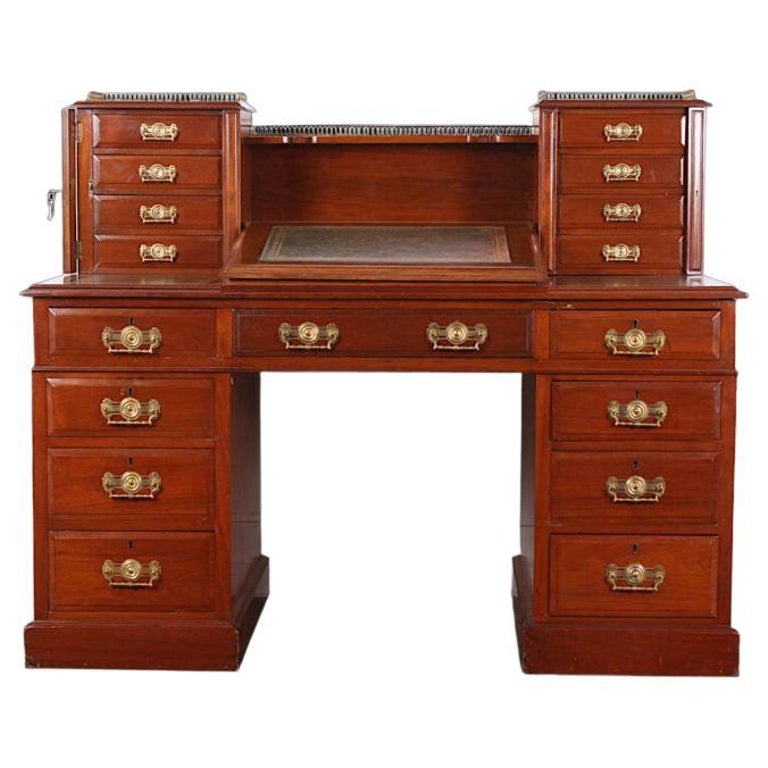 19th Century English Walnut Dickens Desk For Sale at 1stDibs