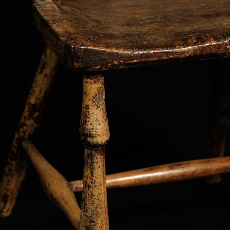 19th Century English West Country Windsor Chair, Cornish Farmhouse, Elm ...