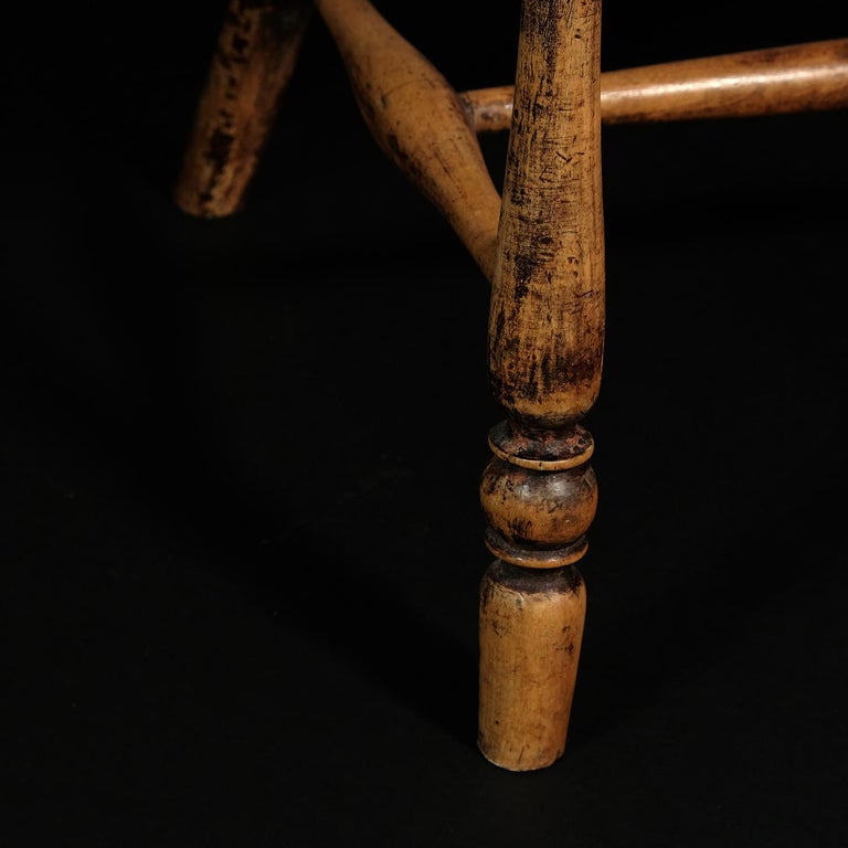 19th Century English West Country Windsor Chair, Cornish Farmhouse, Elm ...