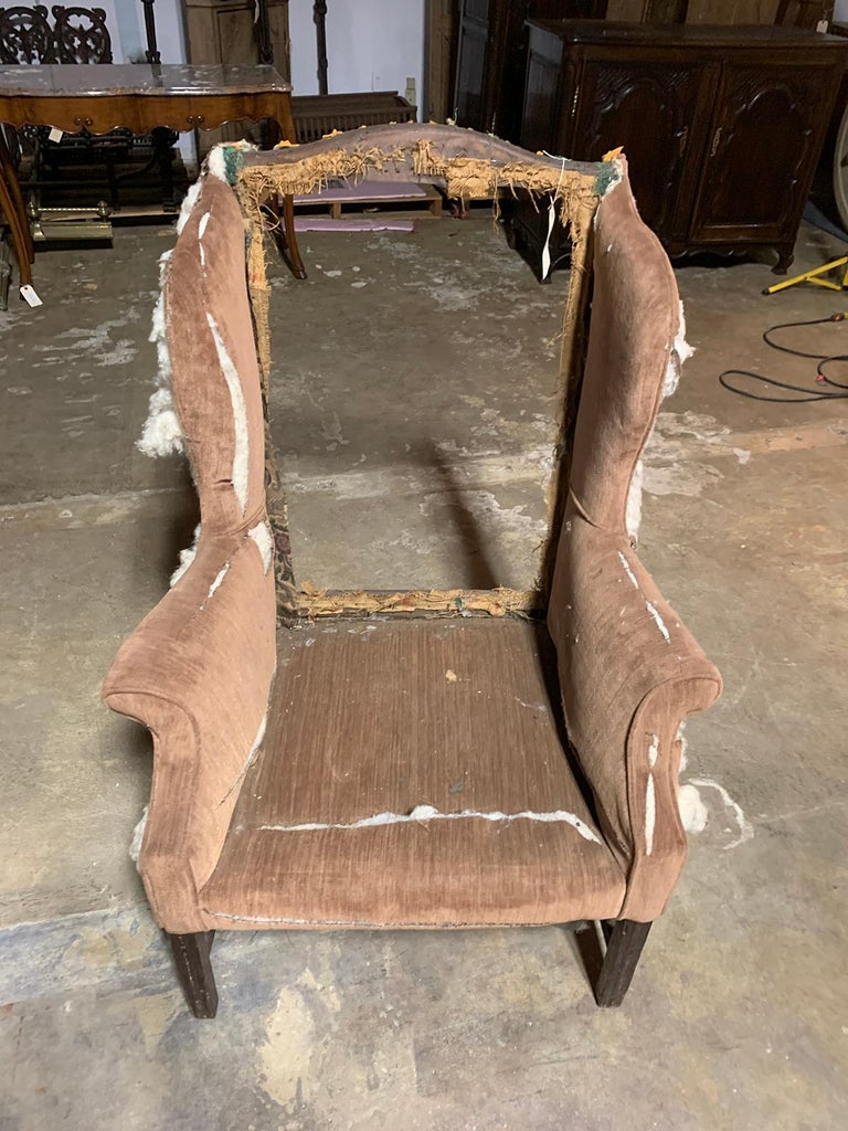 19th Century English Wingback Chair at 1stDibs