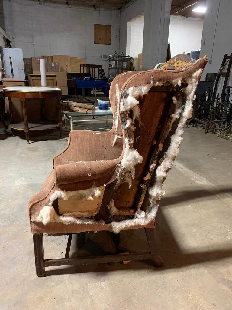 19th Century English Wingback Chair at 1stDibs