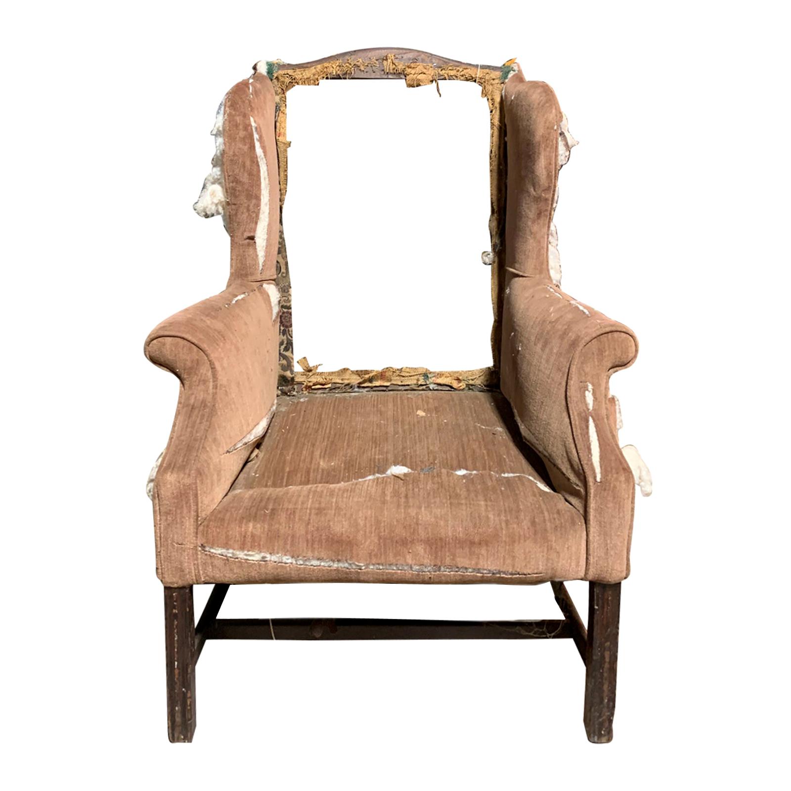 19th Century English Wingback Chair at 1stDibs