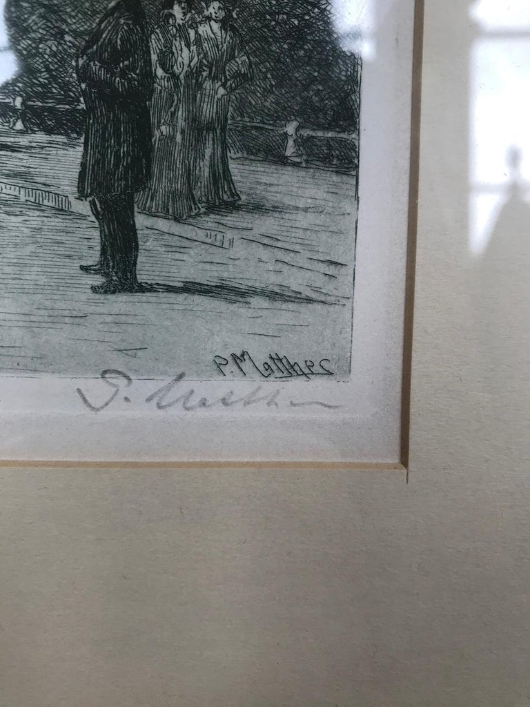 19th Century Engraving by Dutch Artist Oskar Paul Matthew Signed and ...