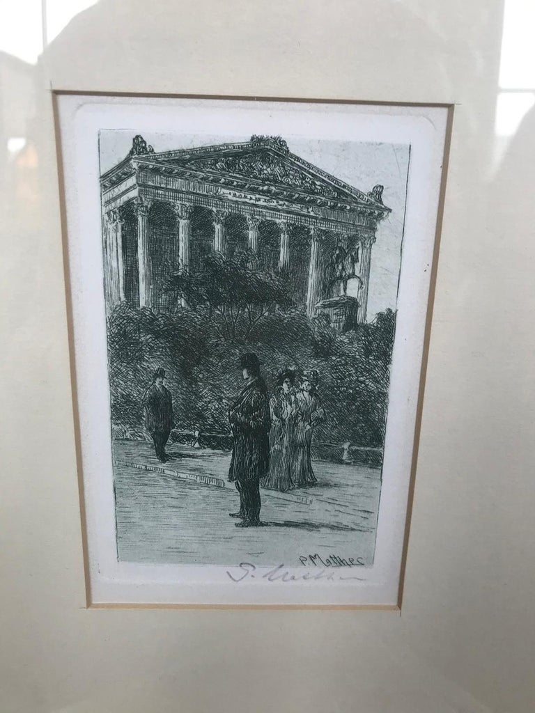 19th Century Engraving by Dutch Artist Oskar Paul Matthew Signed and ...