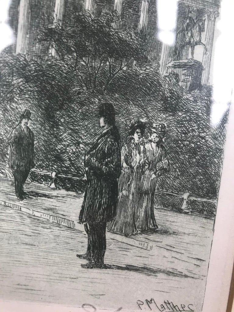 19th Century Engraving by Dutch Artist Oskar Paul Matthew Signed and ...