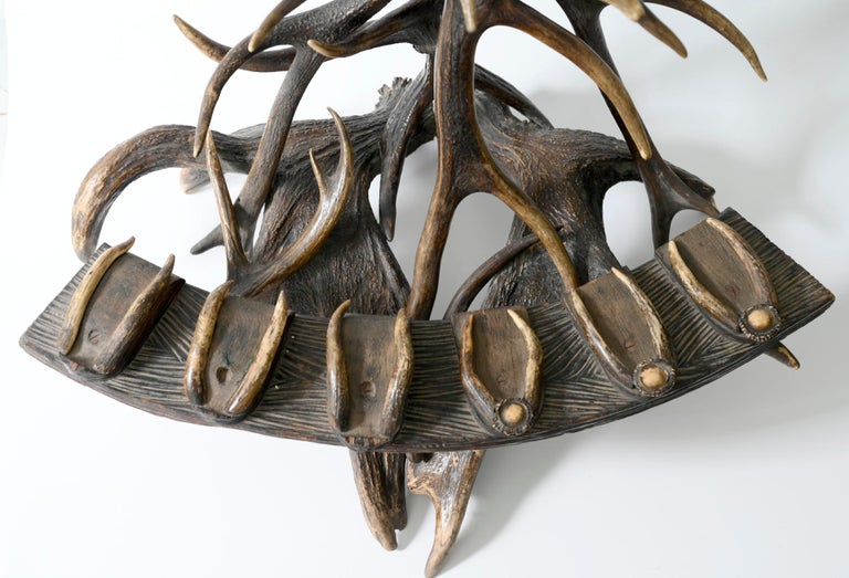 19th Century, European, Antler Gun Rack and Stand, Brown, Wood For Sale ...