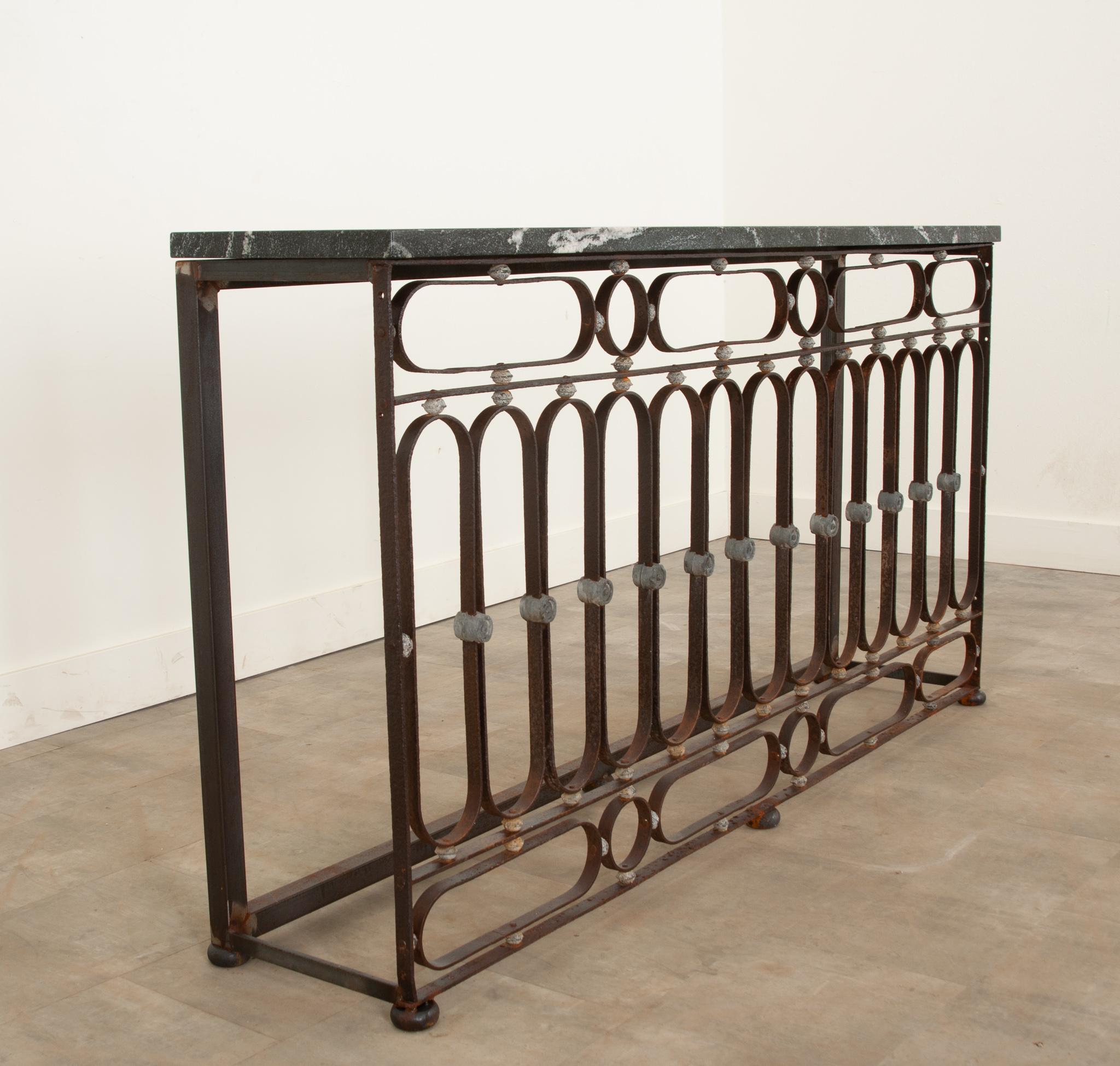 19th Century European Iron and Zinc Console For Sale at 1stDibs