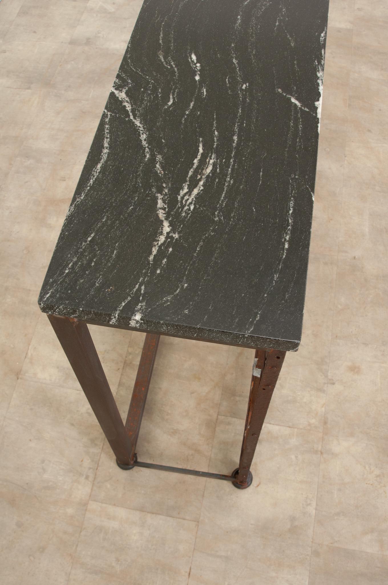 19th Century European Iron and Zinc Console For Sale at 1stDibs