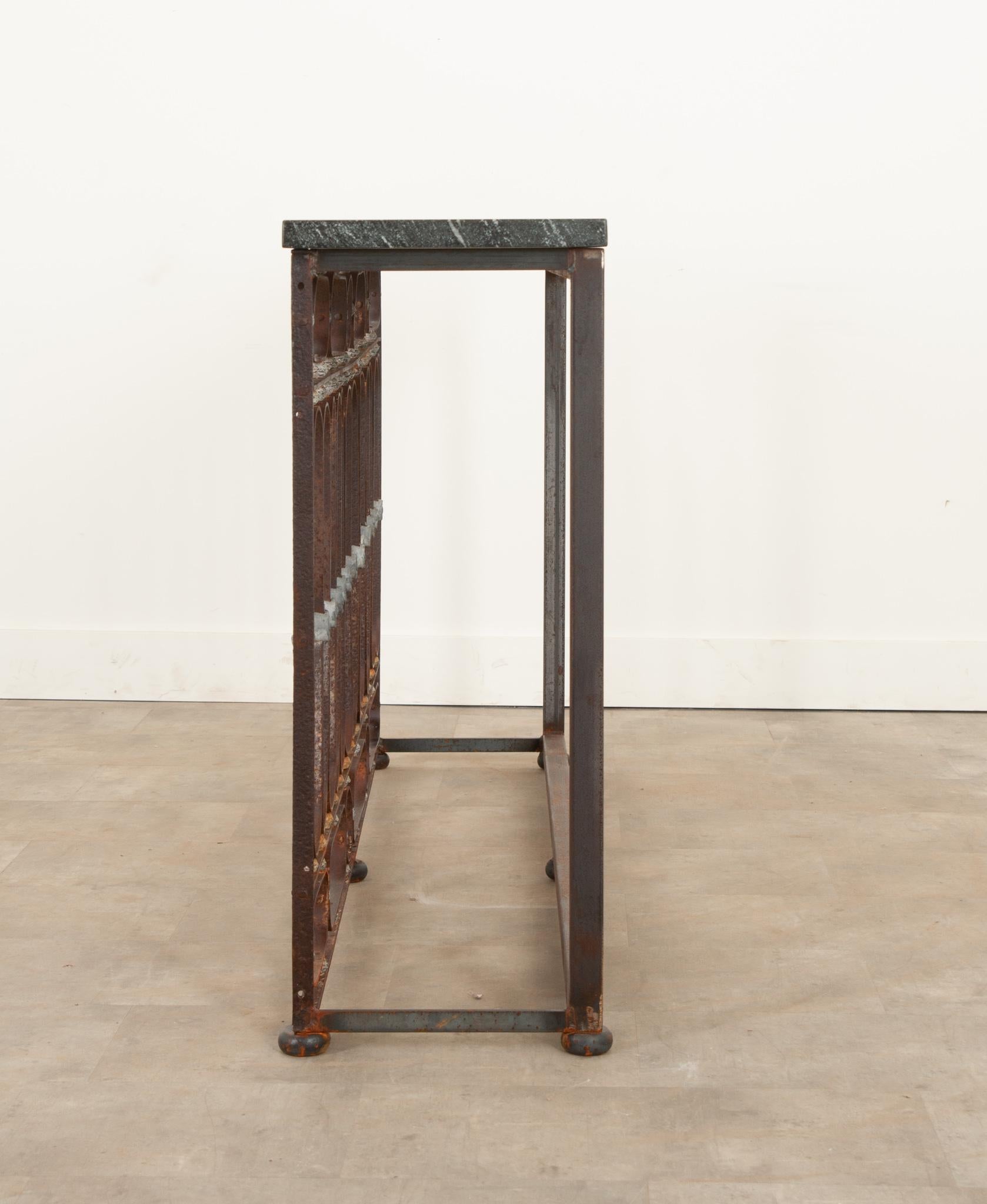 19th Century European Iron and Zinc Console For Sale at 1stDibs