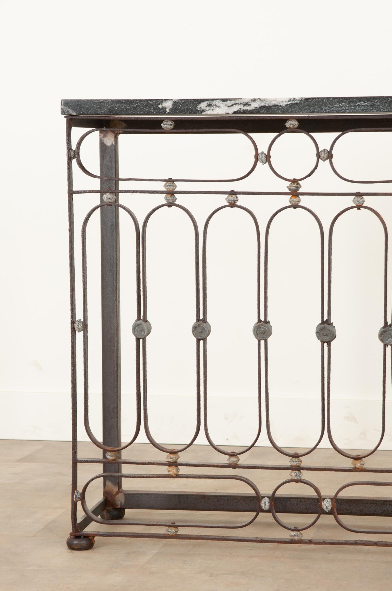 19th Century European Iron and Zinc Console For Sale at 1stDibs