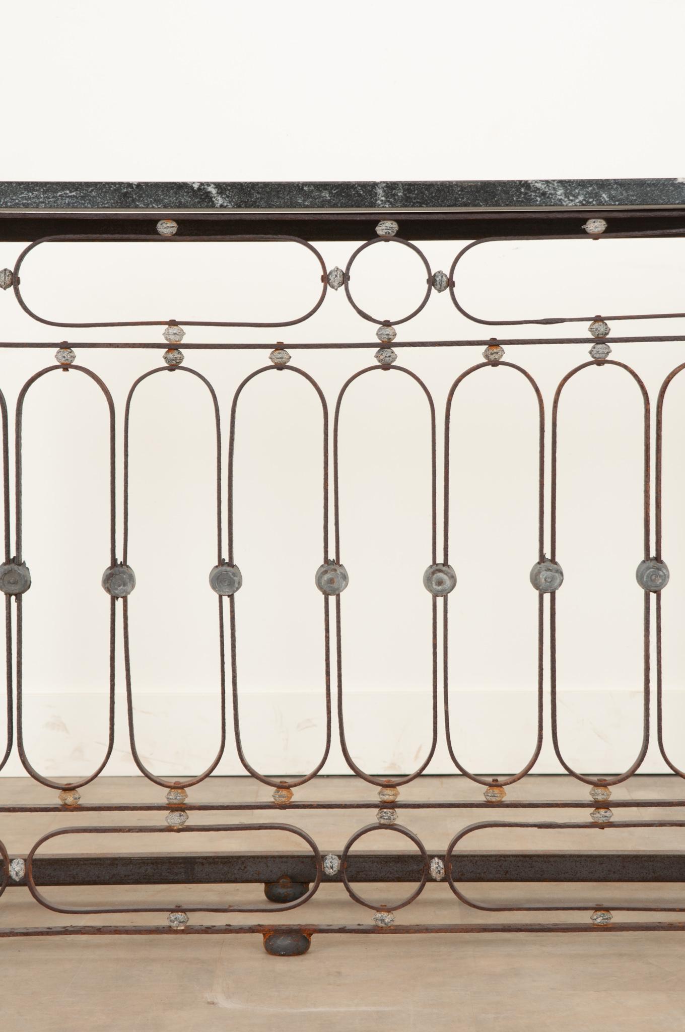 19th Century European Iron and Zinc Console For Sale at 1stDibs