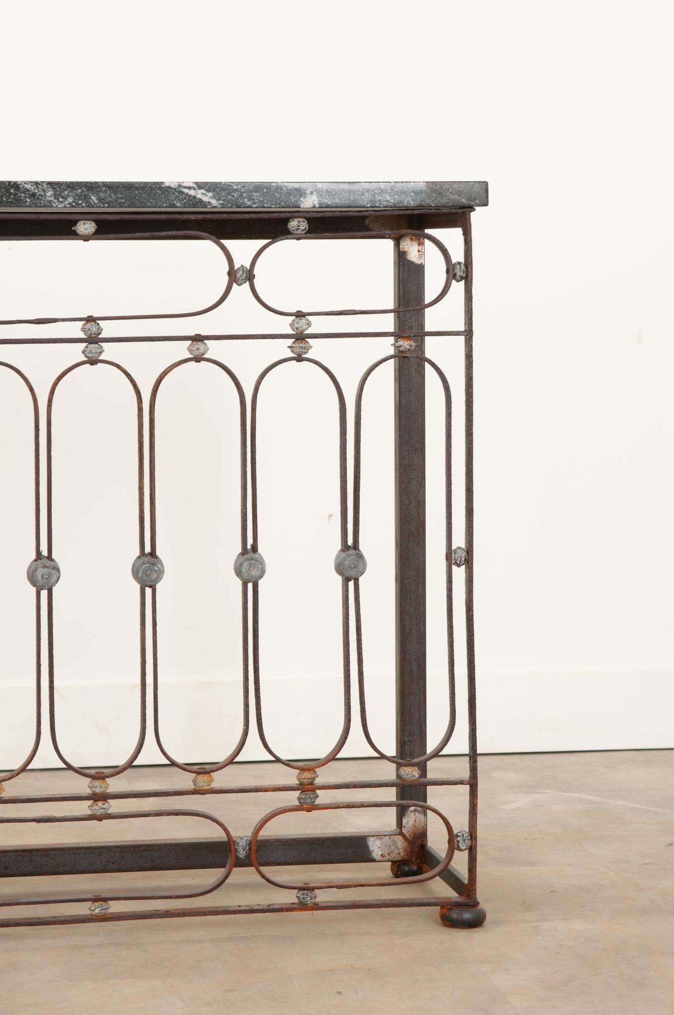 19th Century European Iron and Zinc Console For Sale at 1stDibs