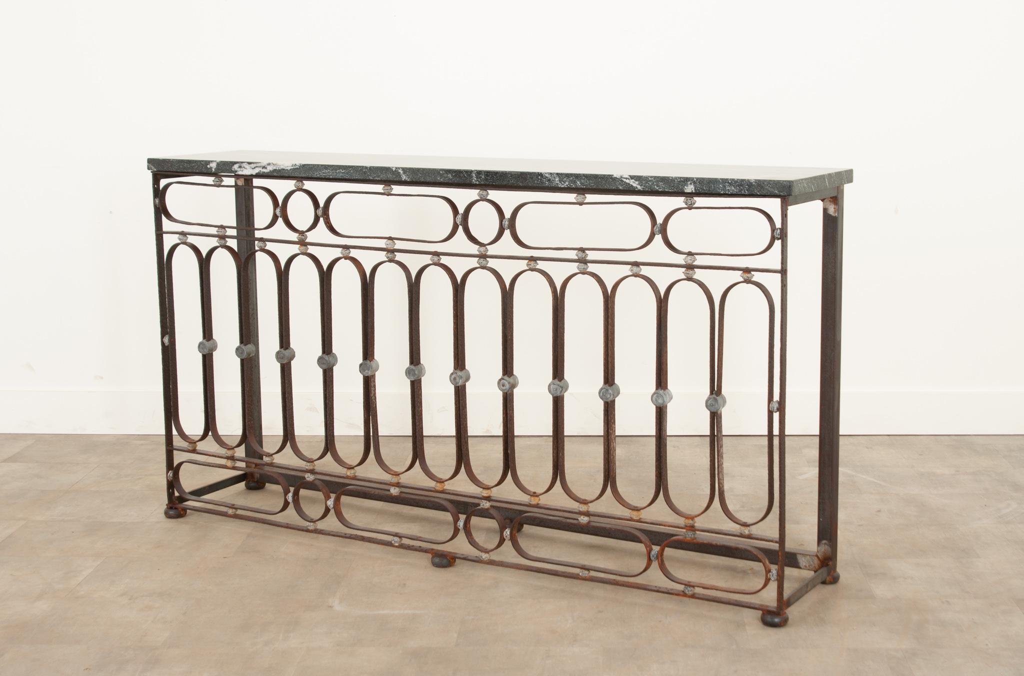 19th Century European Iron and Zinc Console For Sale at 1stDibs
