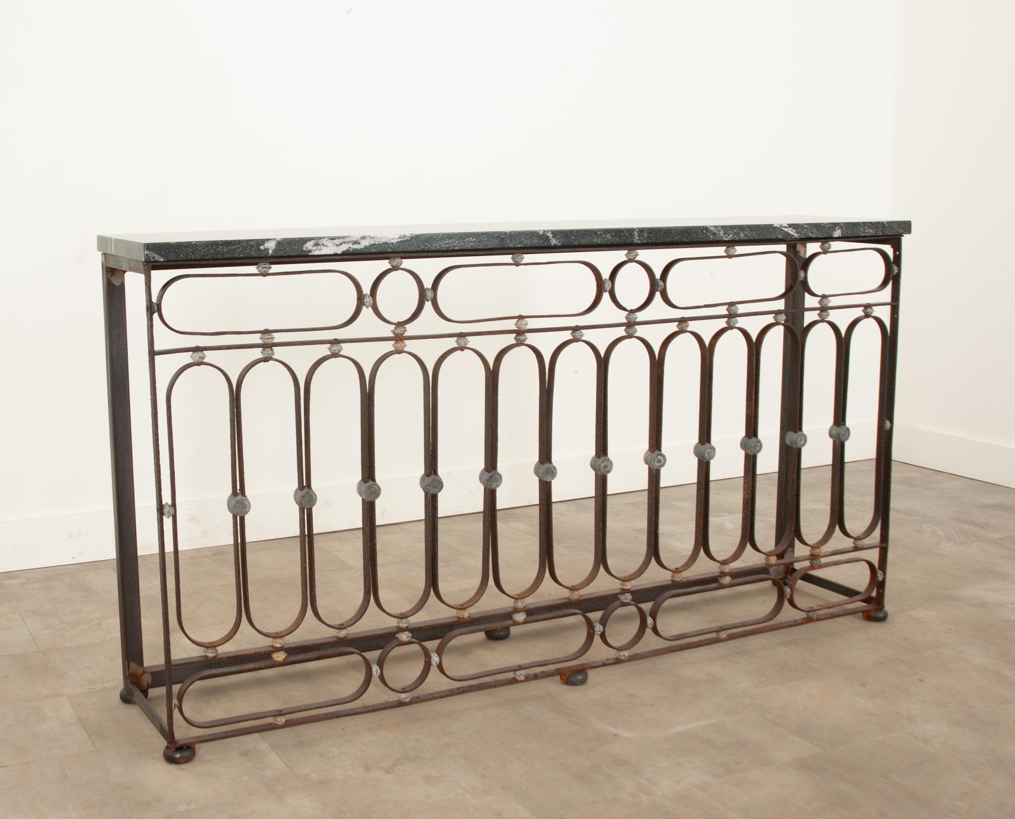 19th Century European Iron and Zinc Console For Sale at 1stDibs
