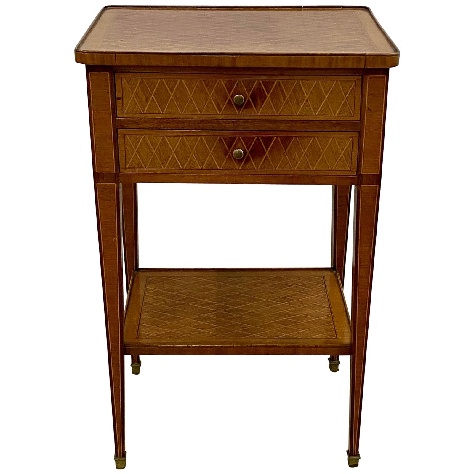 19th Century European Kingwood Side Table with Drawers at 1stDibs
