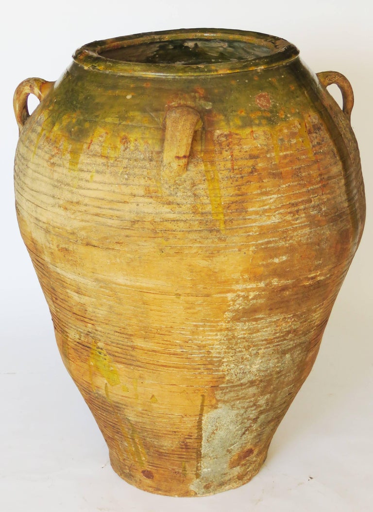 19th Century Extra Large Semi Glazed Ceramic Jar For Sale at 1stDibs