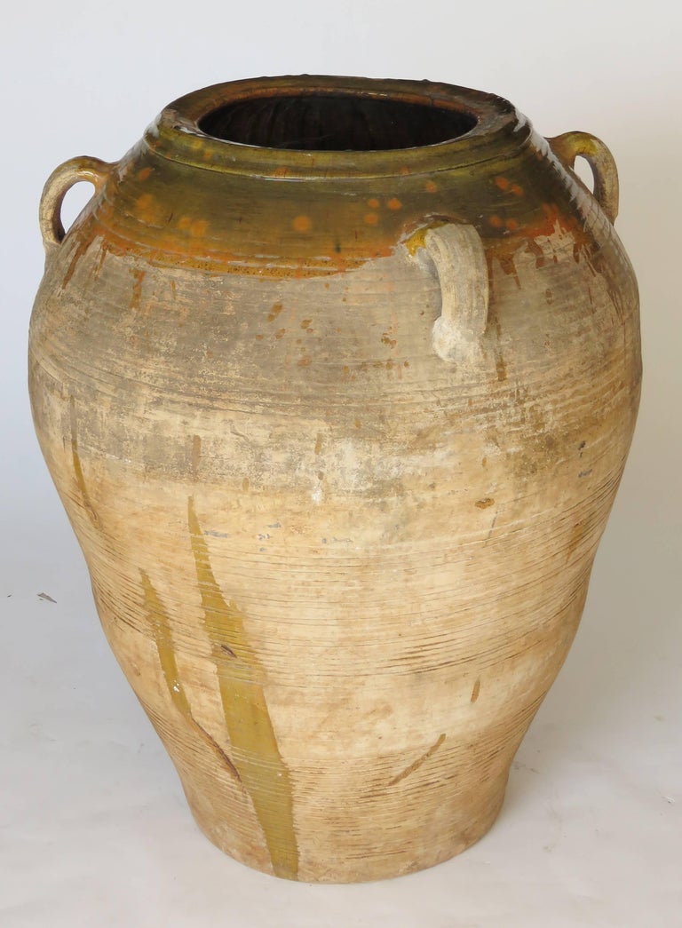 19th Century Extra Large Semi Glazed Ceramic Jar For Sale at 1stDibs