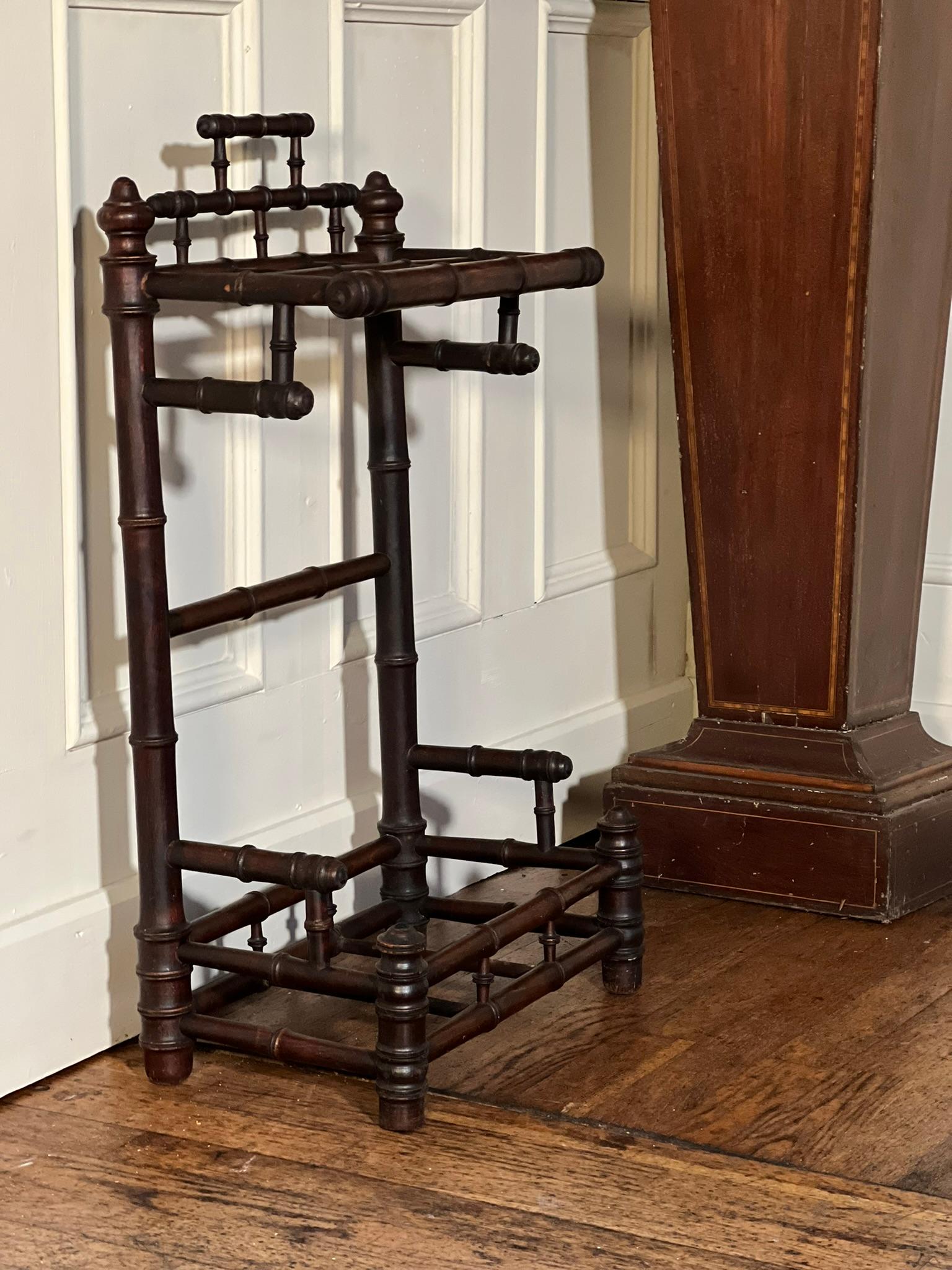 19th Century Faux Bamboo Hall Stick Stand at 1stDibs