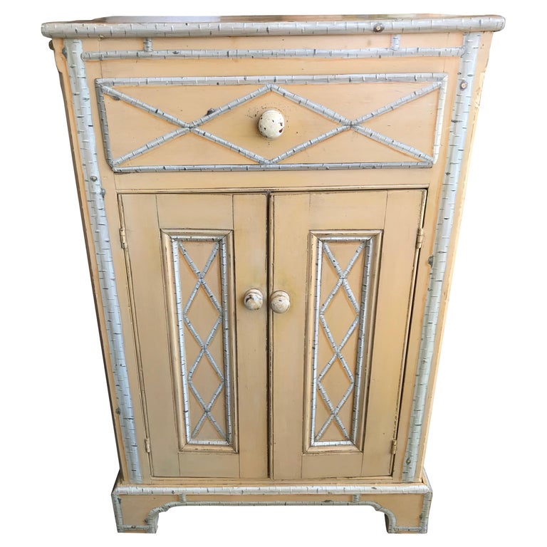 19th Century Faux Painted Side Cabinet at 1stDibs