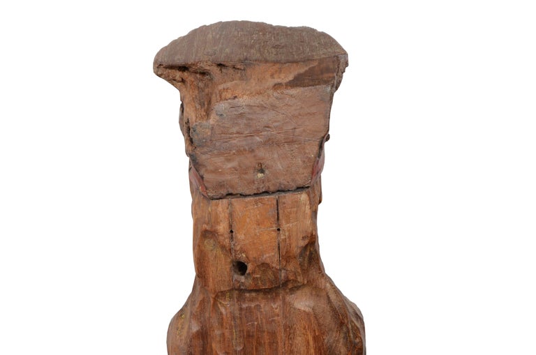 19th Century Carved Ship Figurehead Oak Wood Female Figure Antique ...