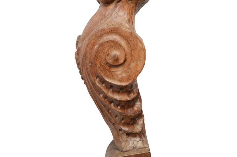 19th Century Carved Ship Figurehead Oak Wood Female Figure Antique ...