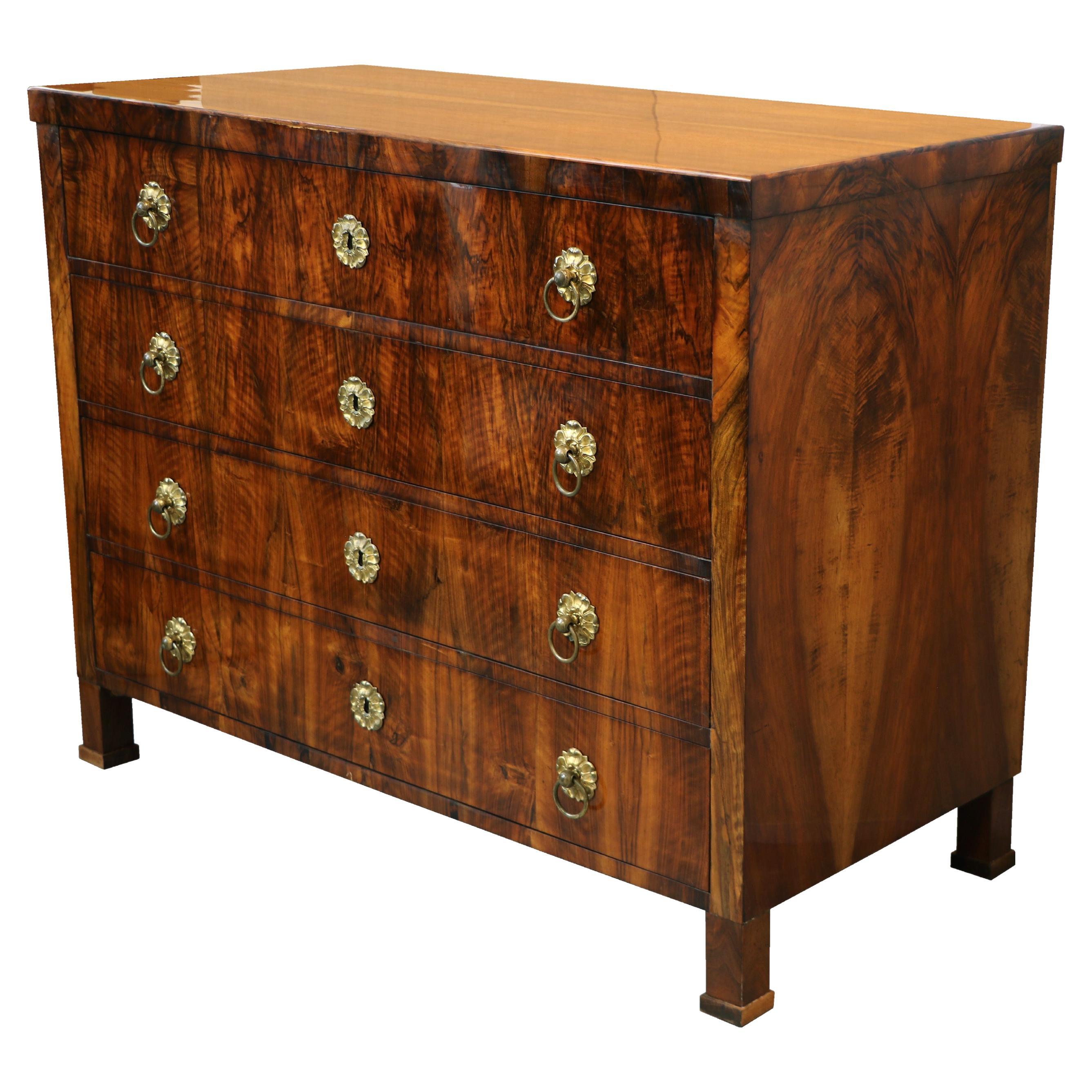 19th Century Fine Biedermeier Walnut Chest of Drawers. Vienna, c. 1825 ...