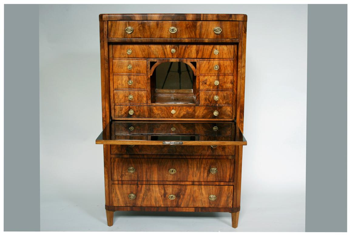 19th Century Fine Biedermeier Walnut Secretaire. Vienna, c. 1825. For ...