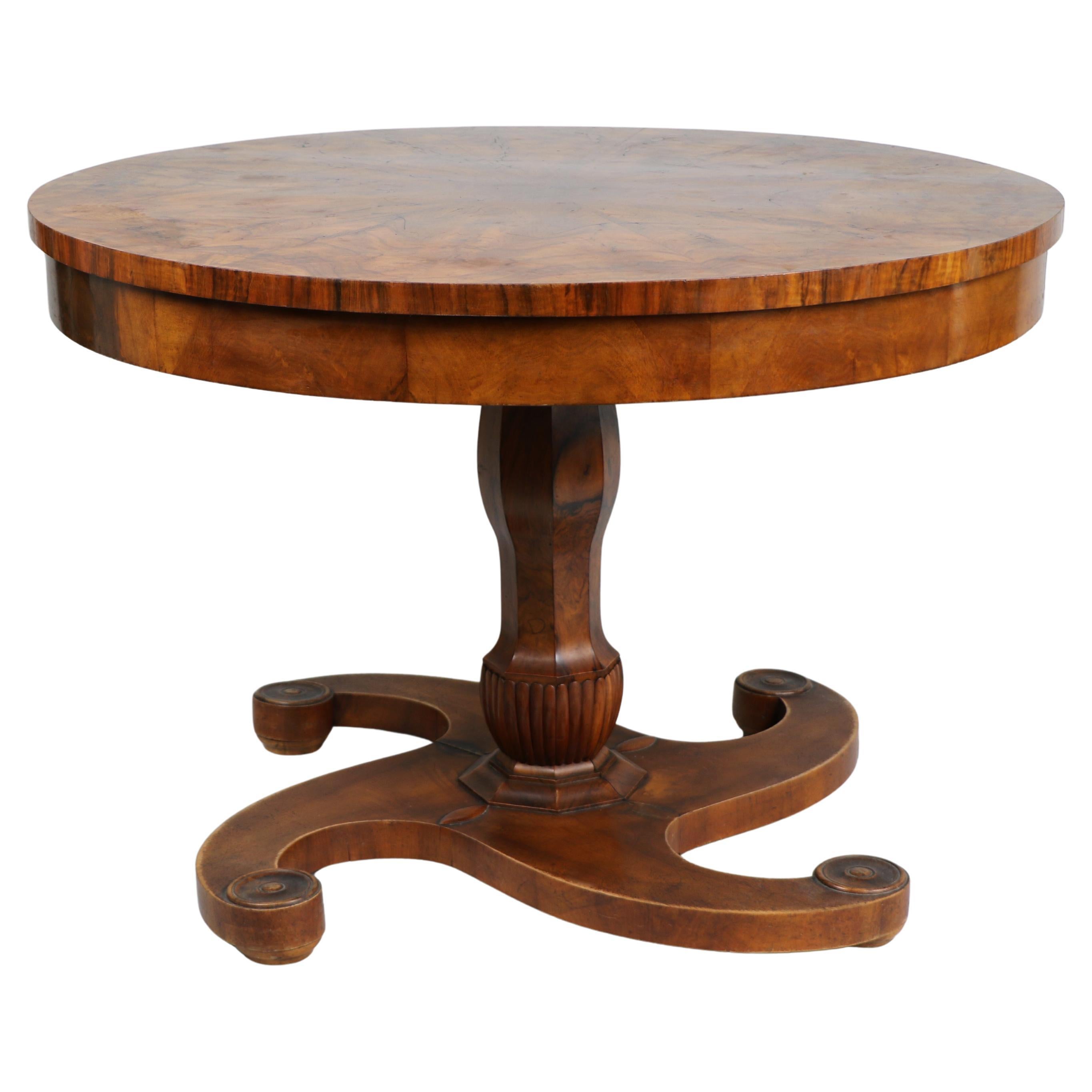 19th Century German Biedermeier Extendable Antique Walnut Dining Room ...