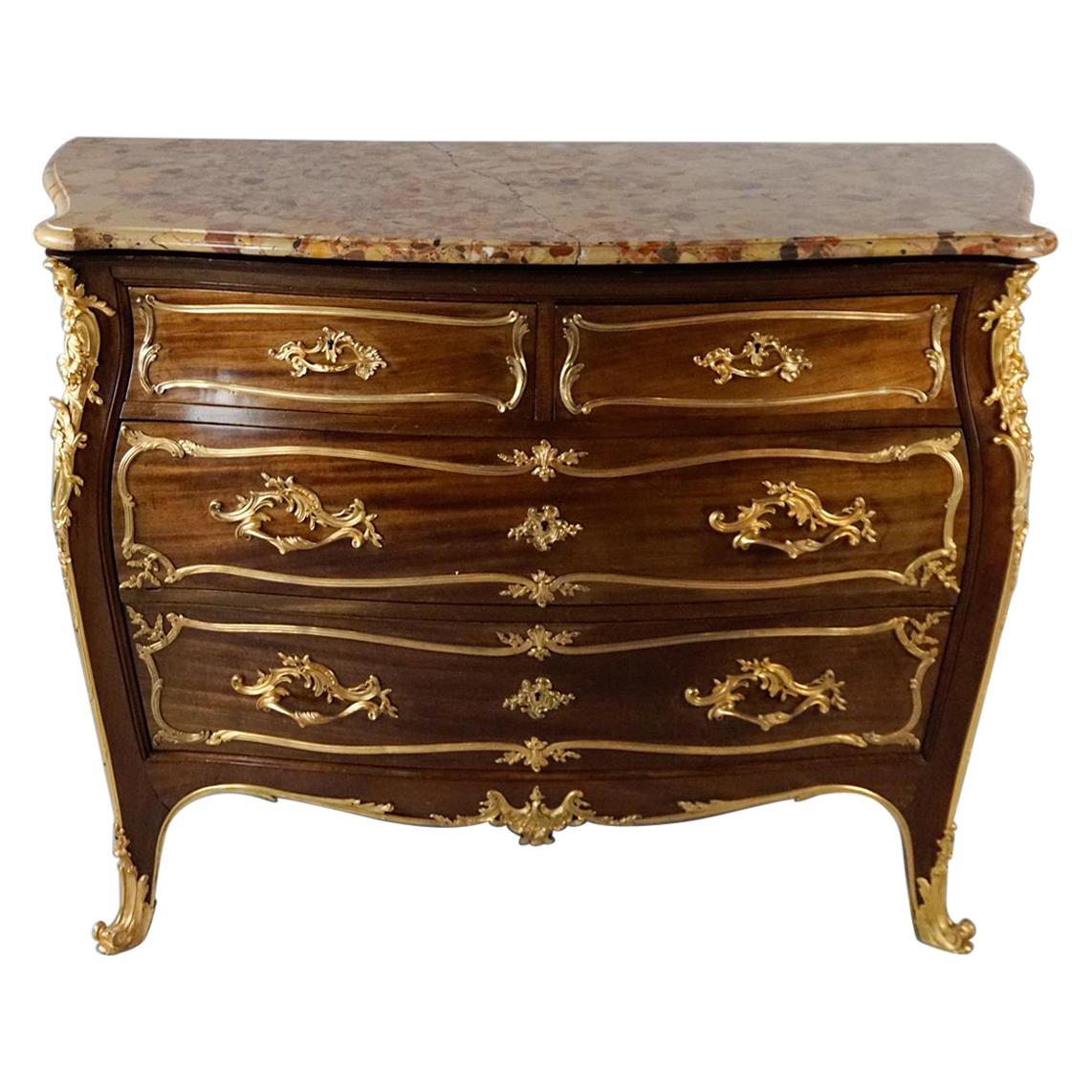 19th Century François Linke Ormolu Mounted Tulipwood and Ambonya ...