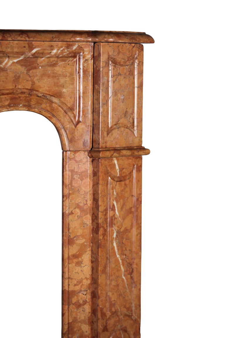 19th Century Fine French Pompadour Antique Fireplace Surround in Marble ...