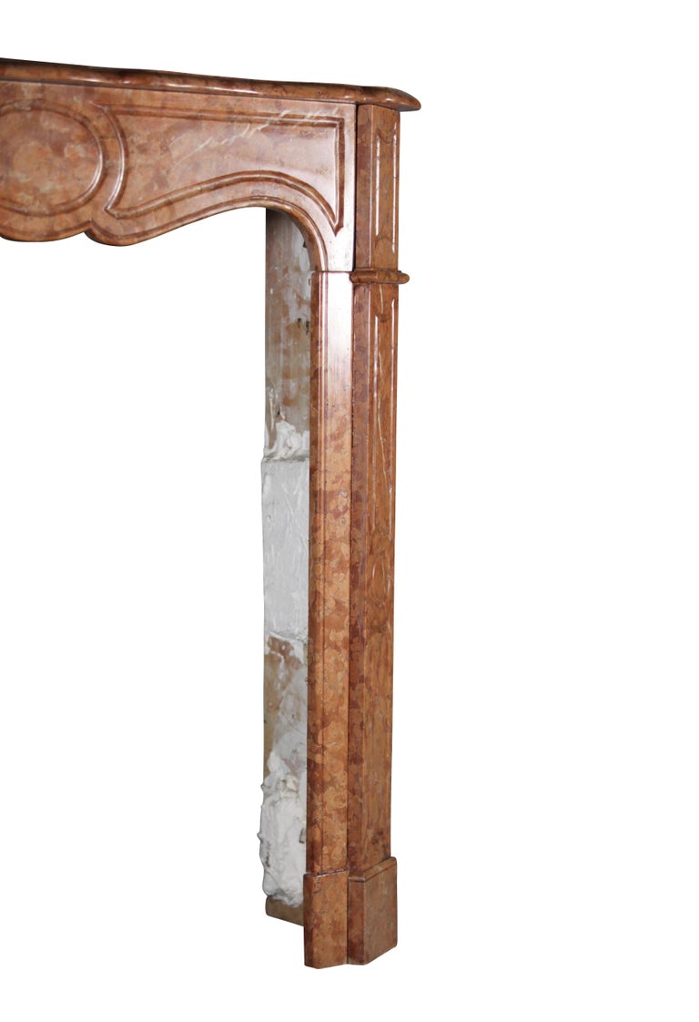19th Century Fine French Pompadour Antique Fireplace Surround in Marble ...