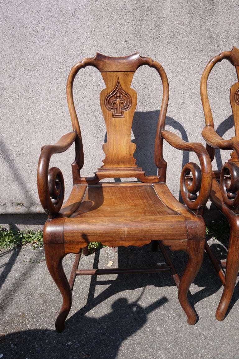 19th Century Fine Hand-Carved Rosewood Chinese Mahjong Chairs at 1stDibs
