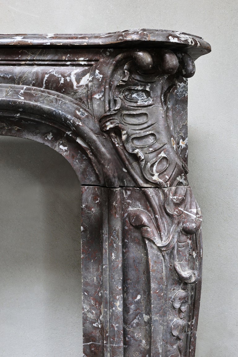 Antique Marble Fireplace Surround | Rouge Royal Belge Marble | 18th ...