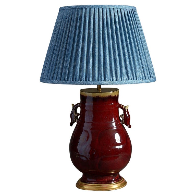 19th Century, Flambé Porcelain Vase Lamp For Sale at 1stDibs