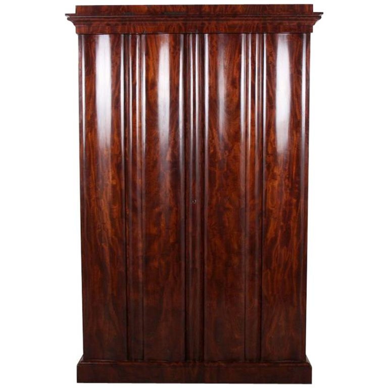 19th Century Flame Mahogany Armoire Wardrobe at 1stDibs | mahogany ...