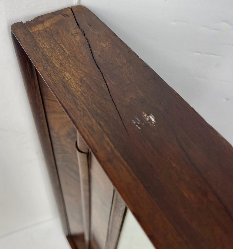 19th Century Flaming Mahogany Veneer Rectangular Mirror, American, 1880 ...