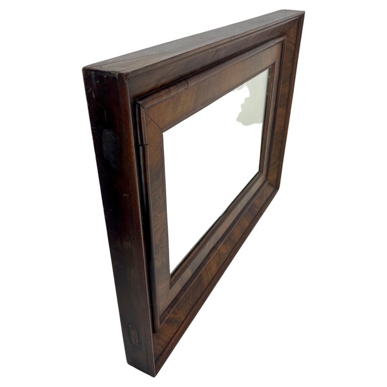 19th Century Flaming Mahogany Veneer Rectangular Mirror, American, 1880 ...