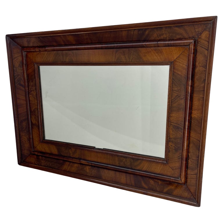 19th Century Flaming Mahogany Veneer Rectangular Mirror, American, 1880 ...