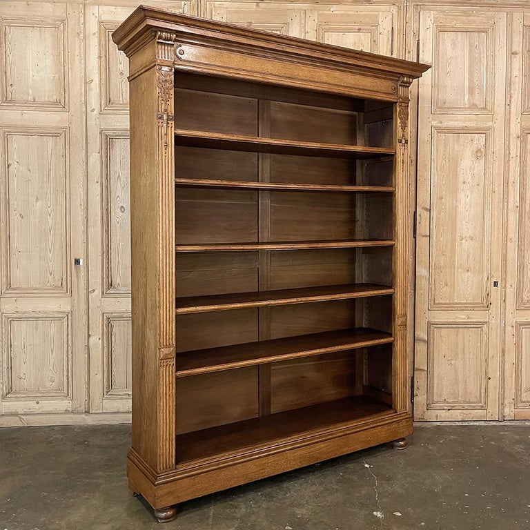 19th Century, Flemish Neoclassical Open Bookcase ~ Bookshelf For Sale ...