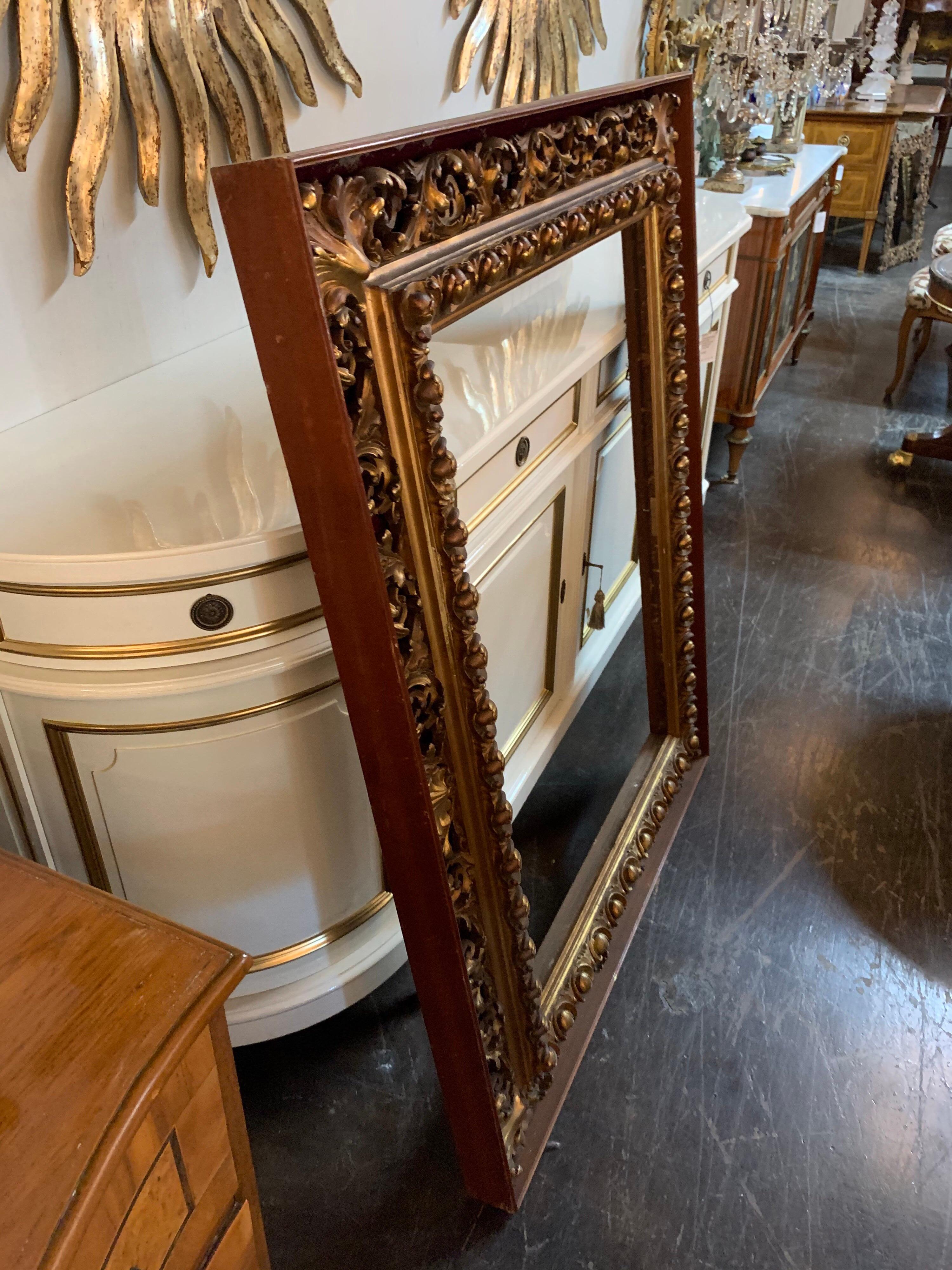 19th Century Florentine Giltwood Frame in Oak Shadow Box For Sale at ...