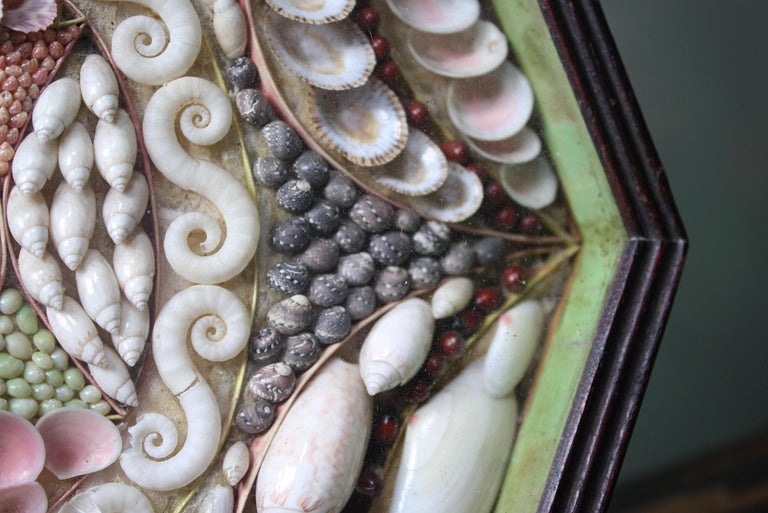 19th Century Folk Art Maritime Sailor's Shell Valentine Souvenir Love ...