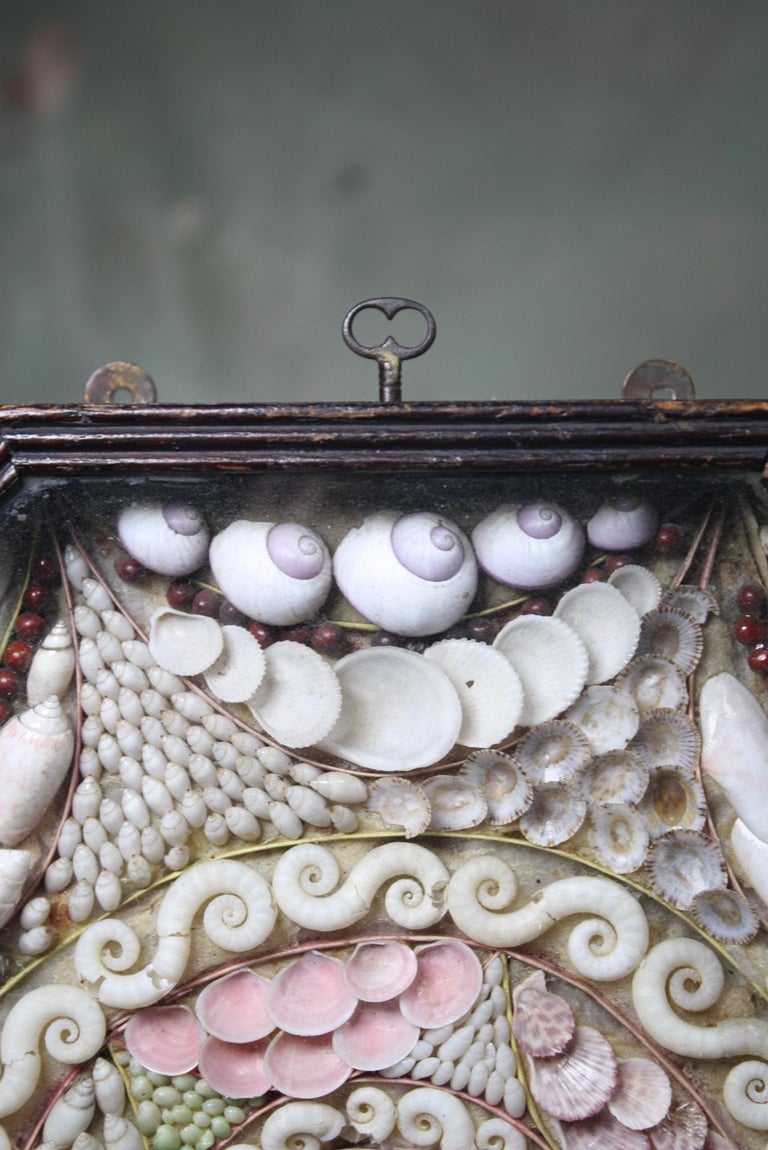 19th Century Folk Art Maritime Sailor's Shell Valentine Souvenir Love ...